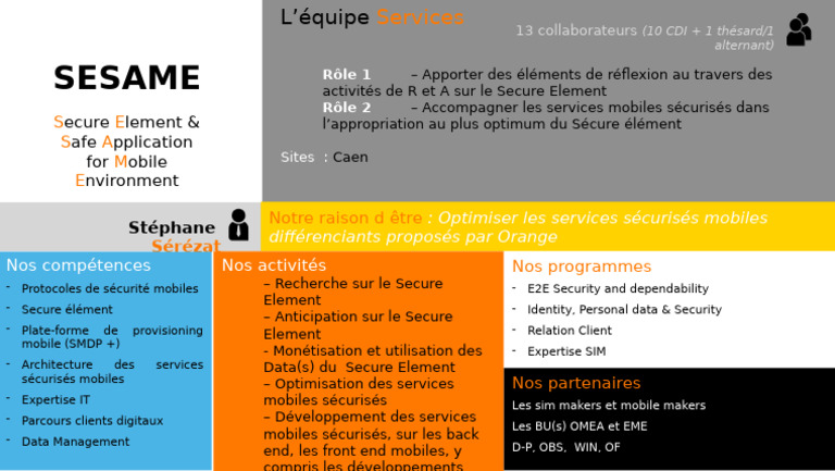 Equipes de SESAME Services | PDF | Ordinateurs | Technologie et ingénierie