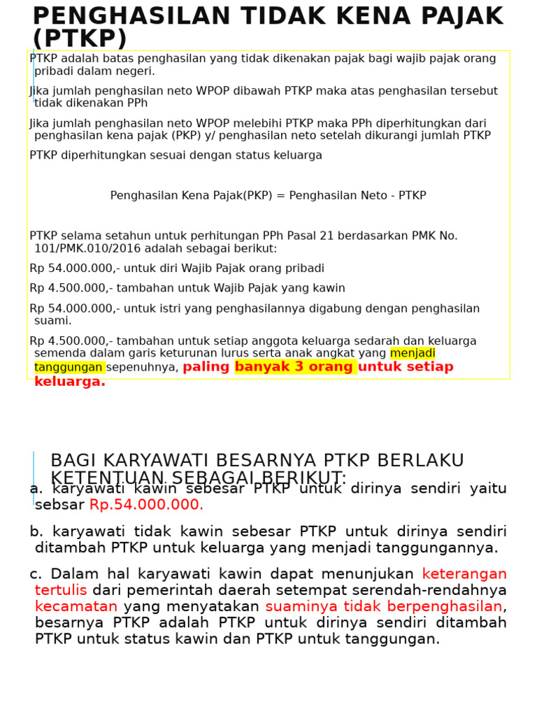 4 Penerapan PTKP | PDF