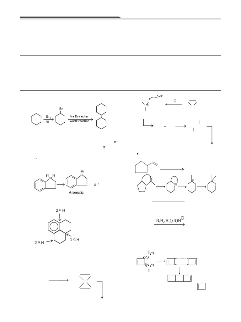 Hydrocarbon Chemistry Test Solutions | PDF | Alkene | Organic Chemistry