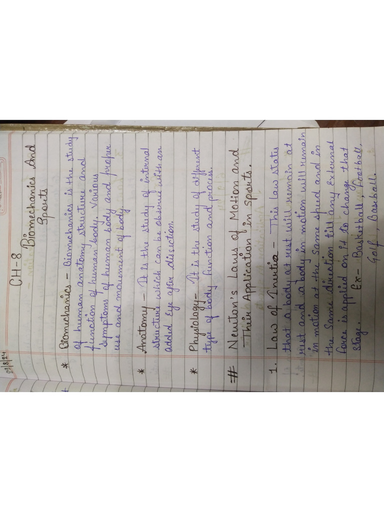 CH -8 Biomechanics and Sports | PDF