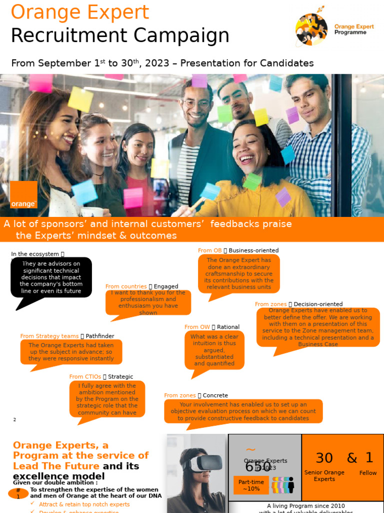 Orange Expert Recruitment Campaign 2023 | PDF | Artificial Intelligence ...