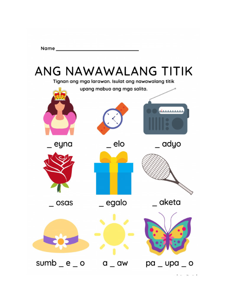 Mga Nawawalang Titik 2 | PDF