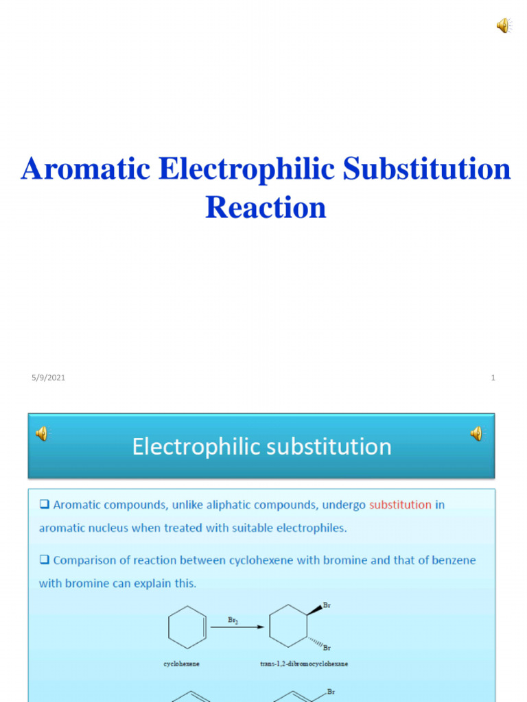 Aromatic Electrophilic Substitution D-P-C P-U | PDF