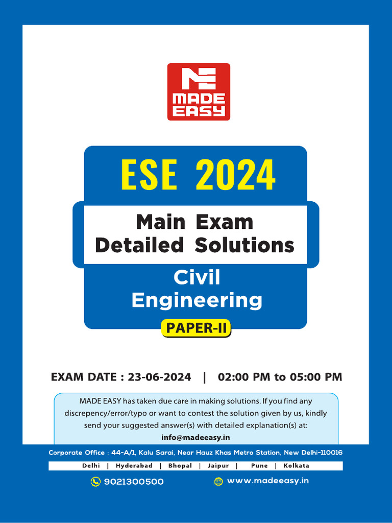 1656purl CE ESE Main Paper-II 2024 Solution | PDF
