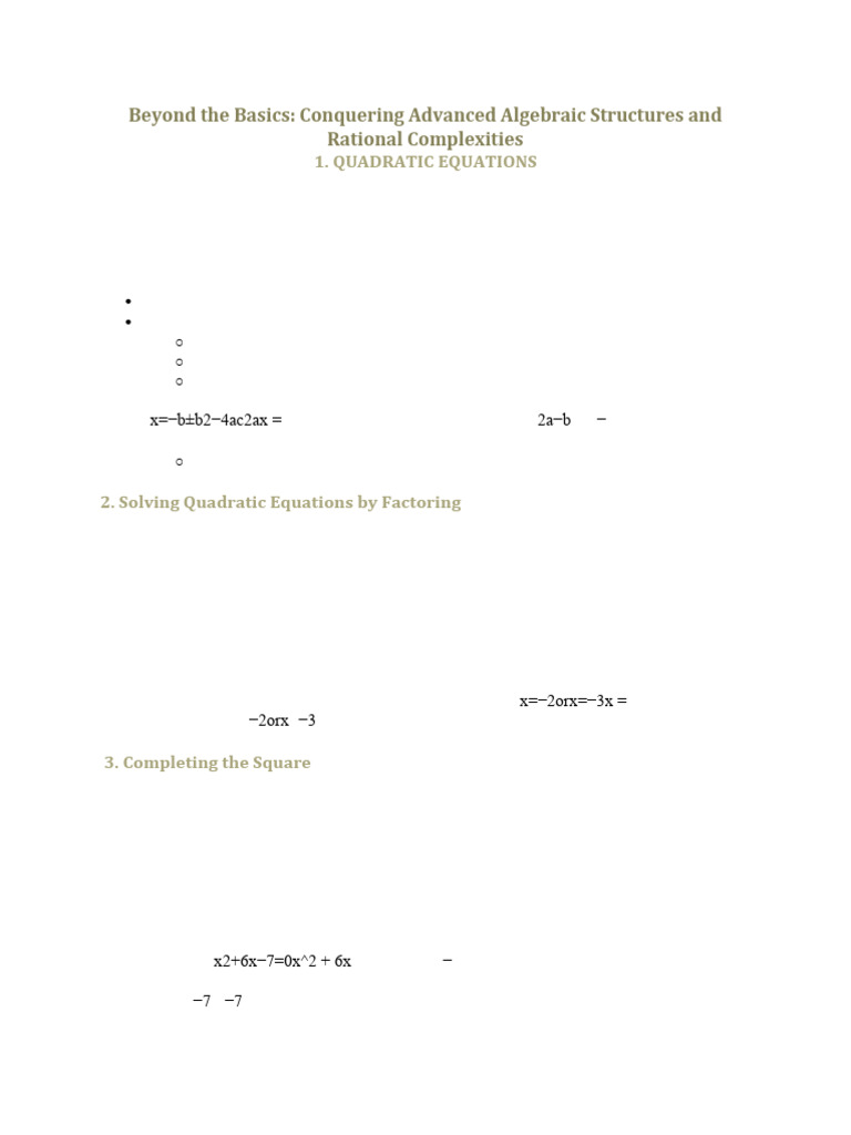 Beyond The Basics | PDF | Quadratic Equation | Discrete Mathematics