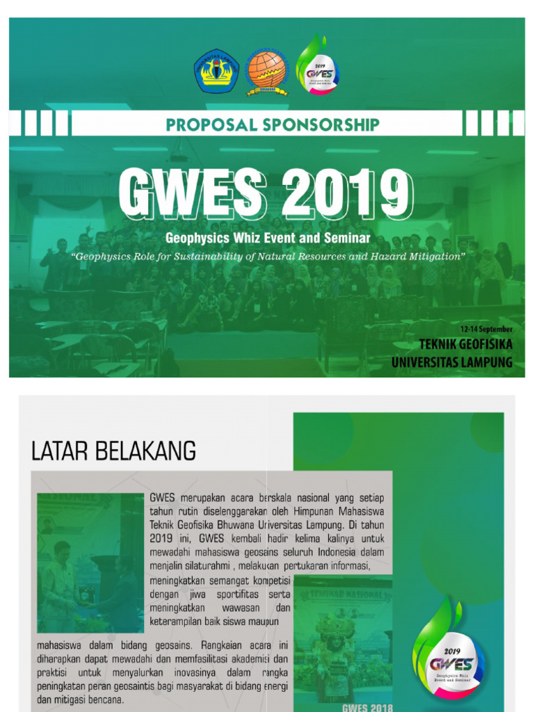 Proposal Sponsorship Gwes 2019 | PDF | Karier & Perkembangan