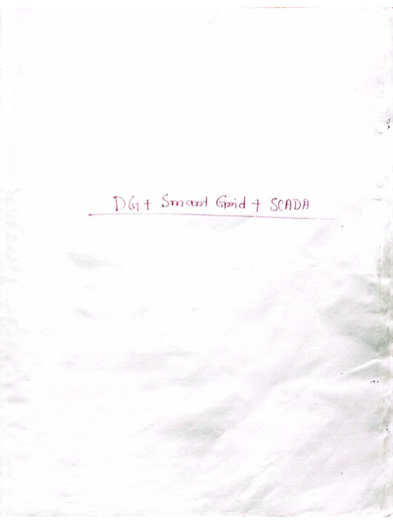 DG+Smart Grid+SCADA | PDF