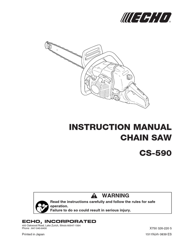 Chainsaw Manual Pdf Gasoline