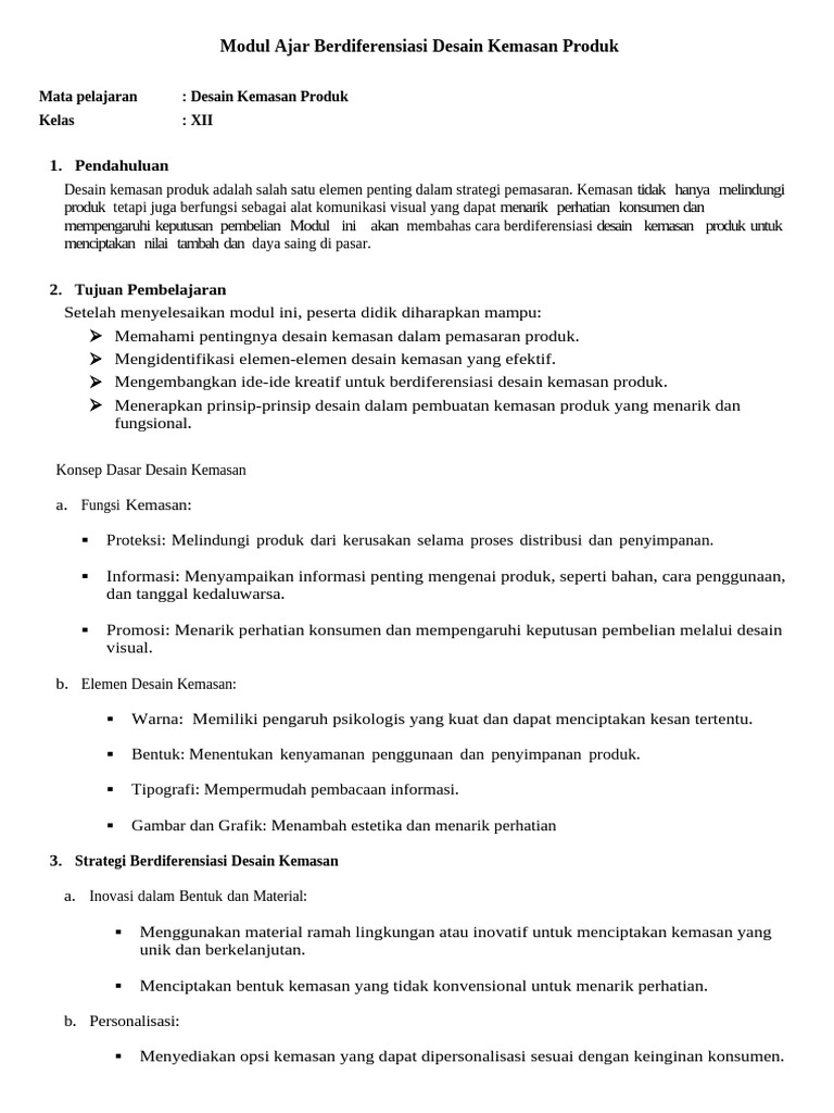 Modul Ajar Mapel Pilihan Erista | PDF
