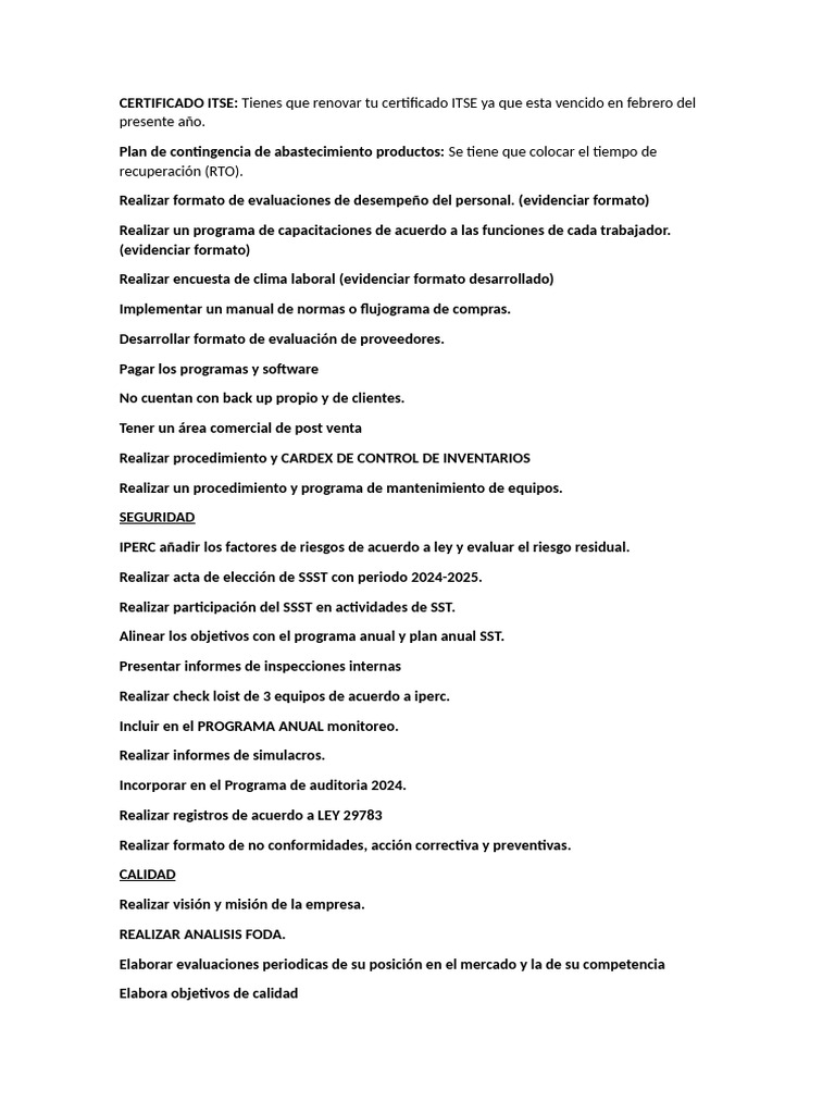 Certificado Itse | PDF | Negocios
