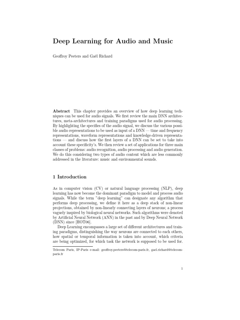 2021 Deep Learning Audio Book | PDF | Deep Learning | Discrete Fourier ...