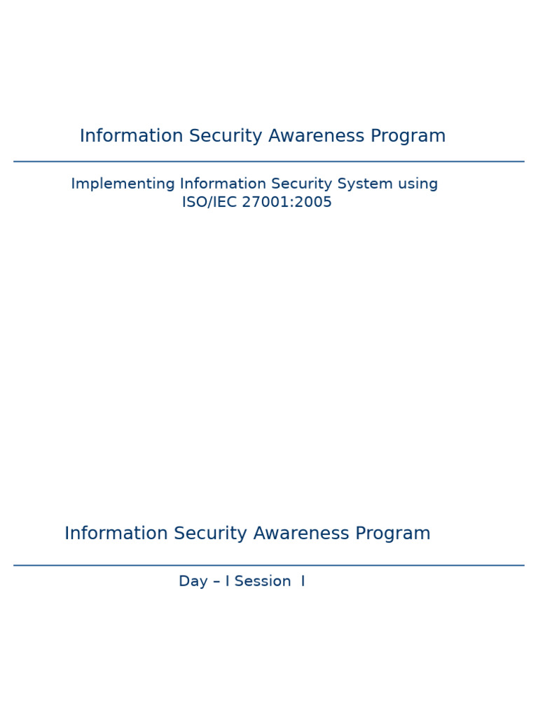 ISMS - Awareness Courseware 1.5 | PDF | Information Security | Security