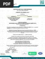 Certificado Retie Aisladores Pararrayos y Cortacircuitos | PDF | Ingenieria Eléctrica | Electricidad