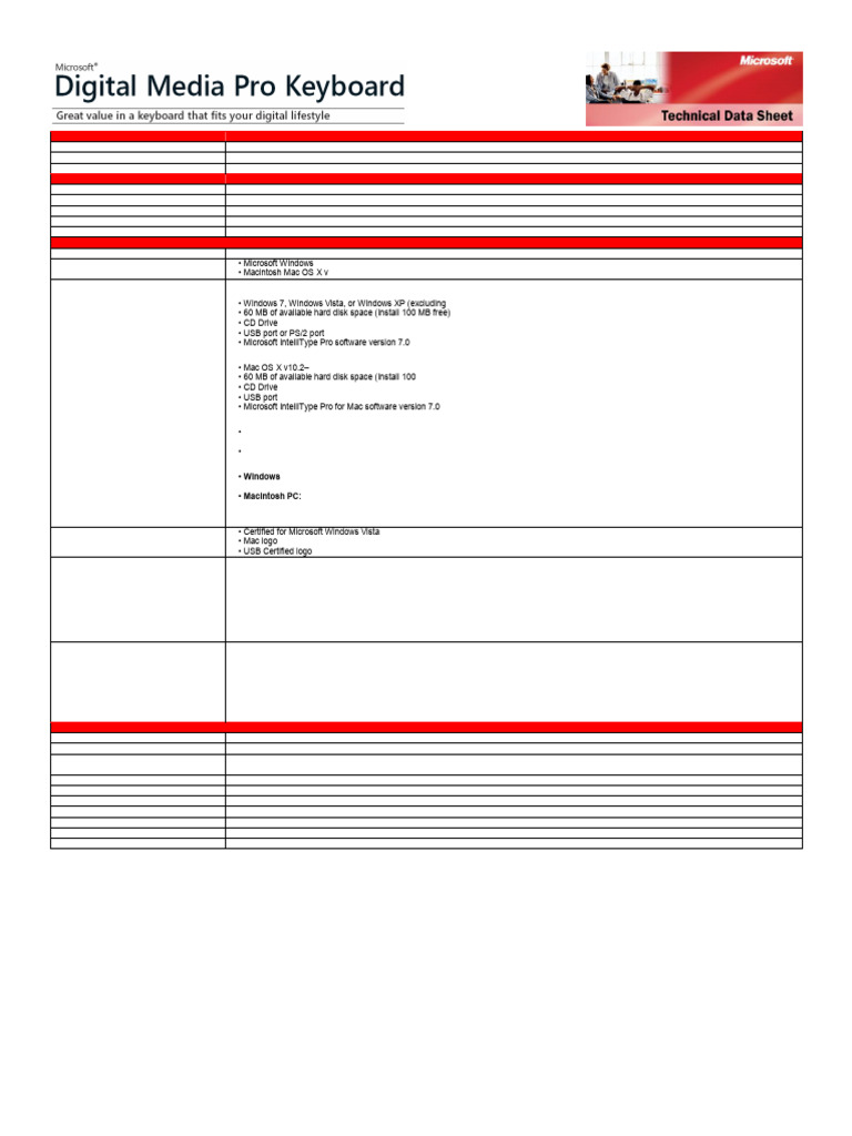 TDS DigitalMediaProKeyboard | PDF | Microsoft Windows | Personal Computers