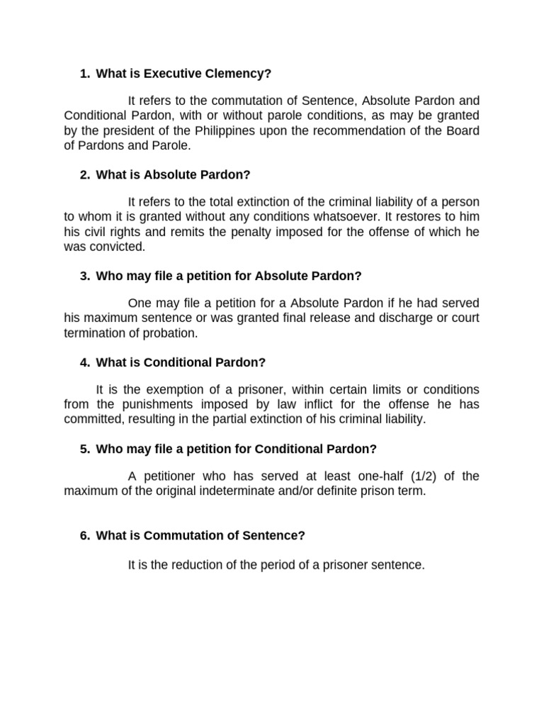 Executive Clemency | PDF