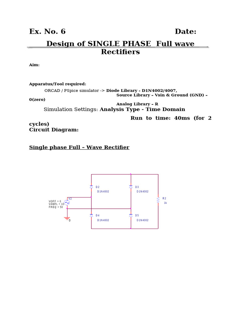Full Wave Rectifier | PDF | Science & Mathematics | Computers