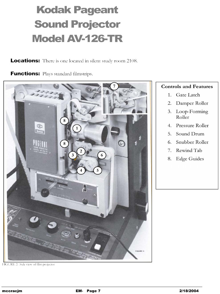 Kodak Pageant AV-126-TR | PDF