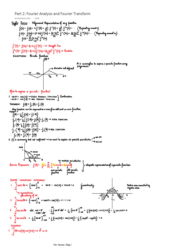 PART 2- Fourier Analysis and Fourier Transform | PDF