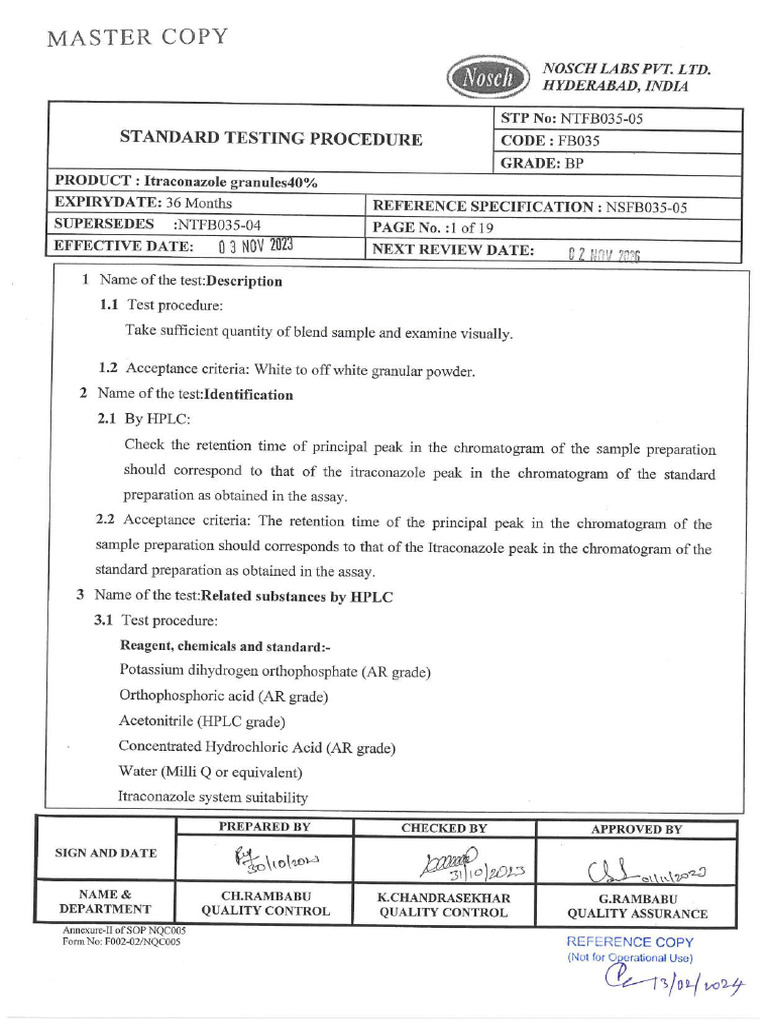 ITC Granules 40 MOA - Compressed | PDF