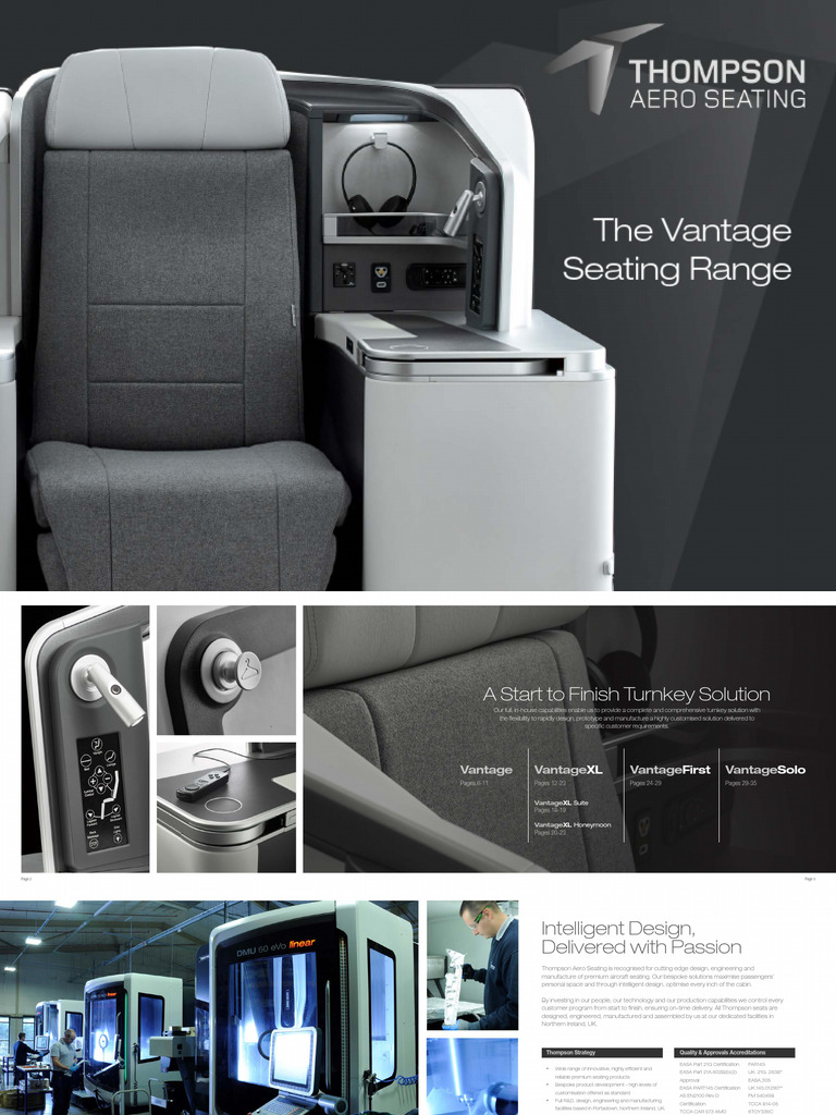 Thompson Vantage Seating Solutions | PDF | Business Class | Aviation