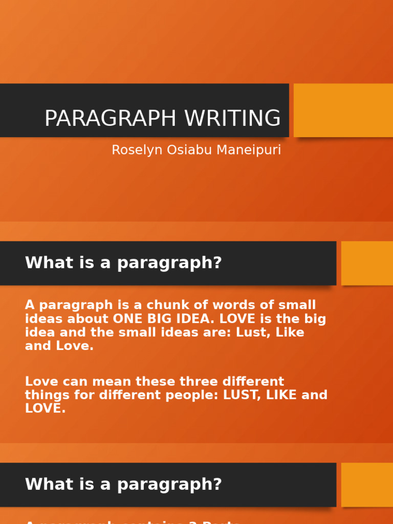 Paragraph Writing | PDF