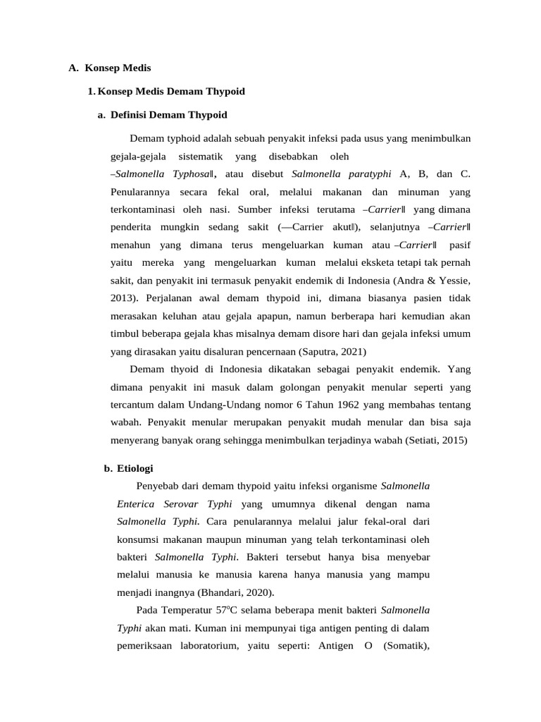 Demam Tifoid: Definisi, Gejala, dan Penanganan | PDF | Sains & Matematika