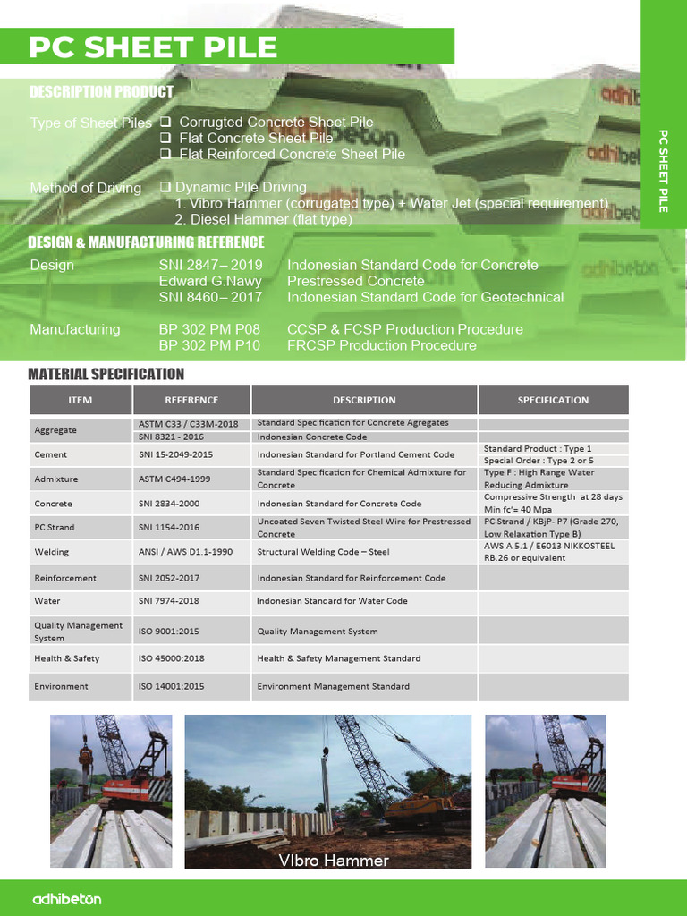 PC Sheet Pile | PDF | Concrete | Deep Foundation