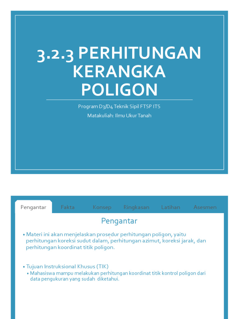 3.2.3 Perhitungan Kerangka Poligon | PDF