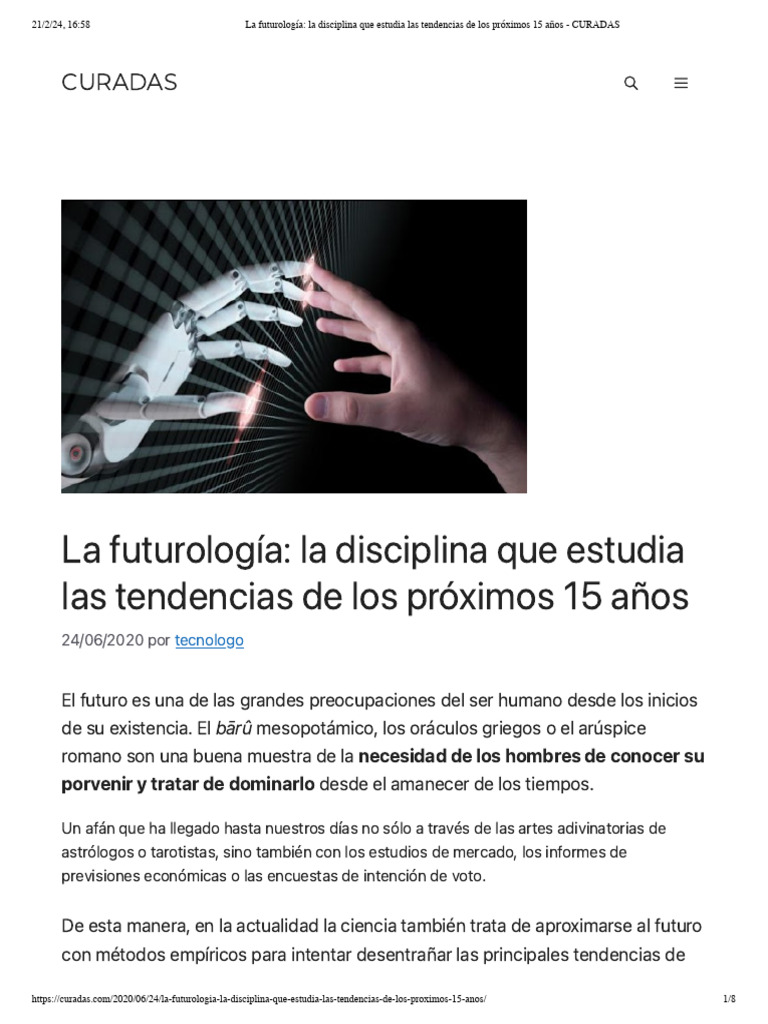 La Futurología - La Disciplina Que Estudia Las Tendencias de Los ...