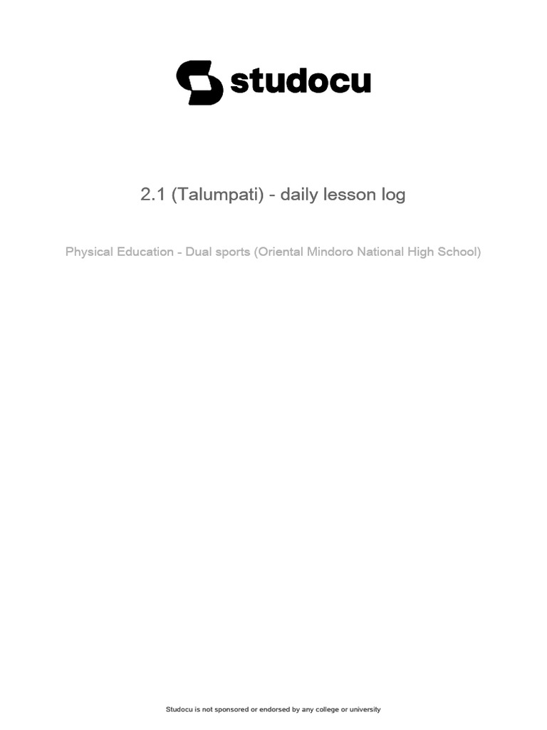 21 Talumpati Daily Lesson Log | PDF