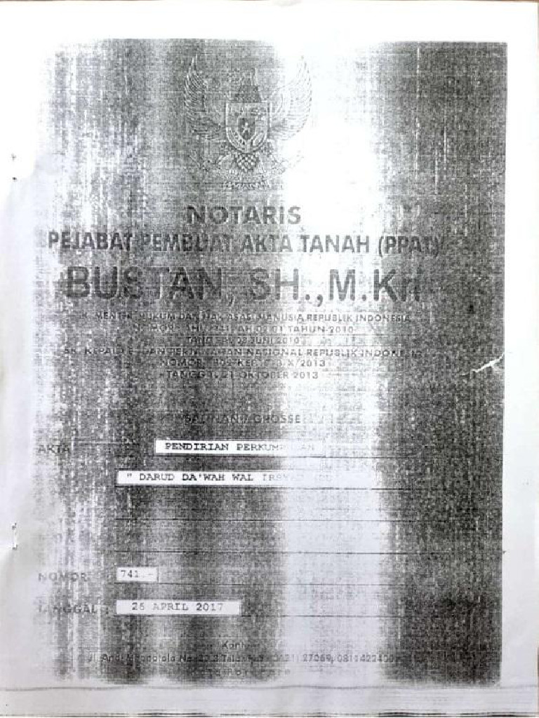 Akta Pendirian DDI No 471 | PDF