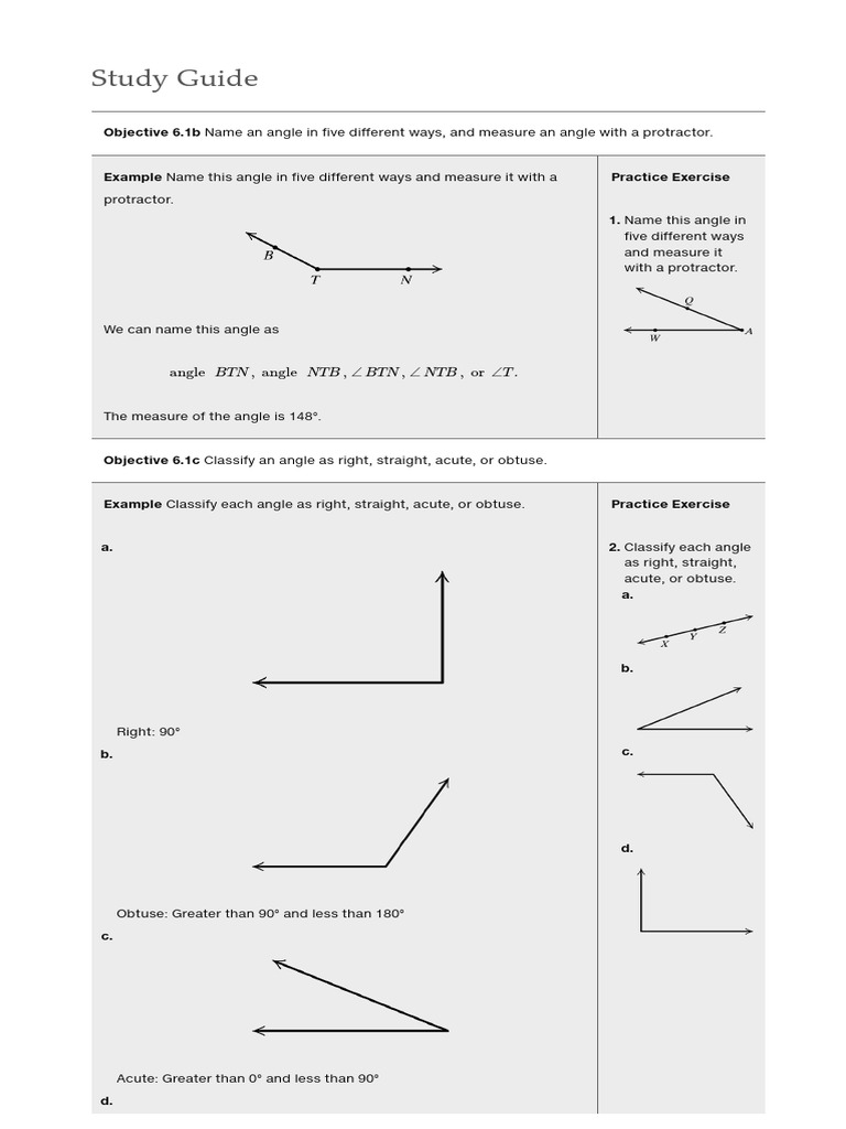 Study Guide | PDF | Area | Triangle