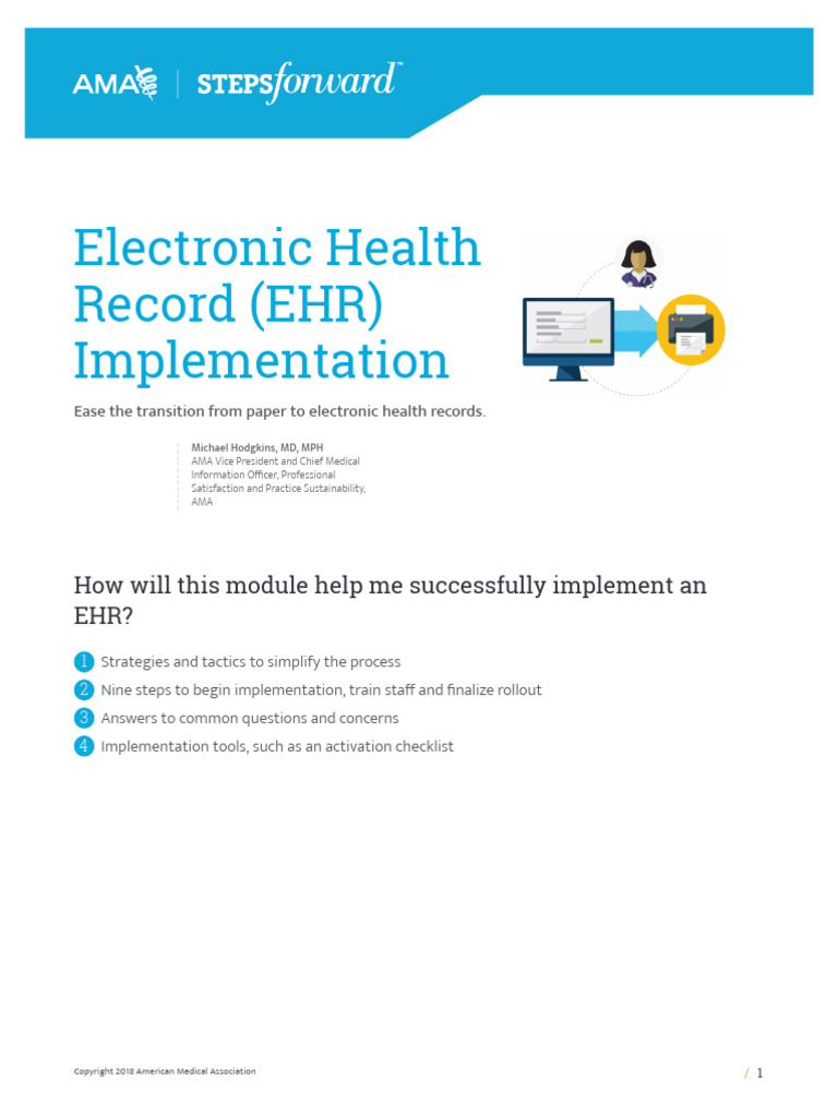Ehr Implementation Steps Interoperability 1 | PDF | Electronic Health ...
