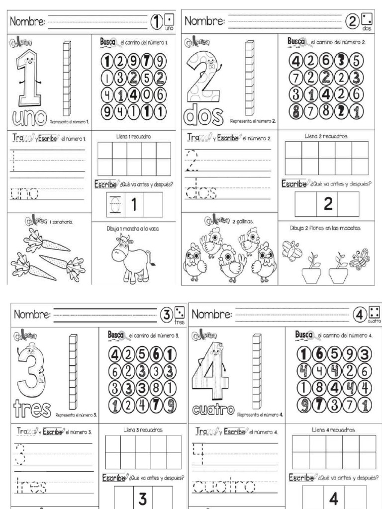 Actividades #2 Numeros Primer Grado | PDF
