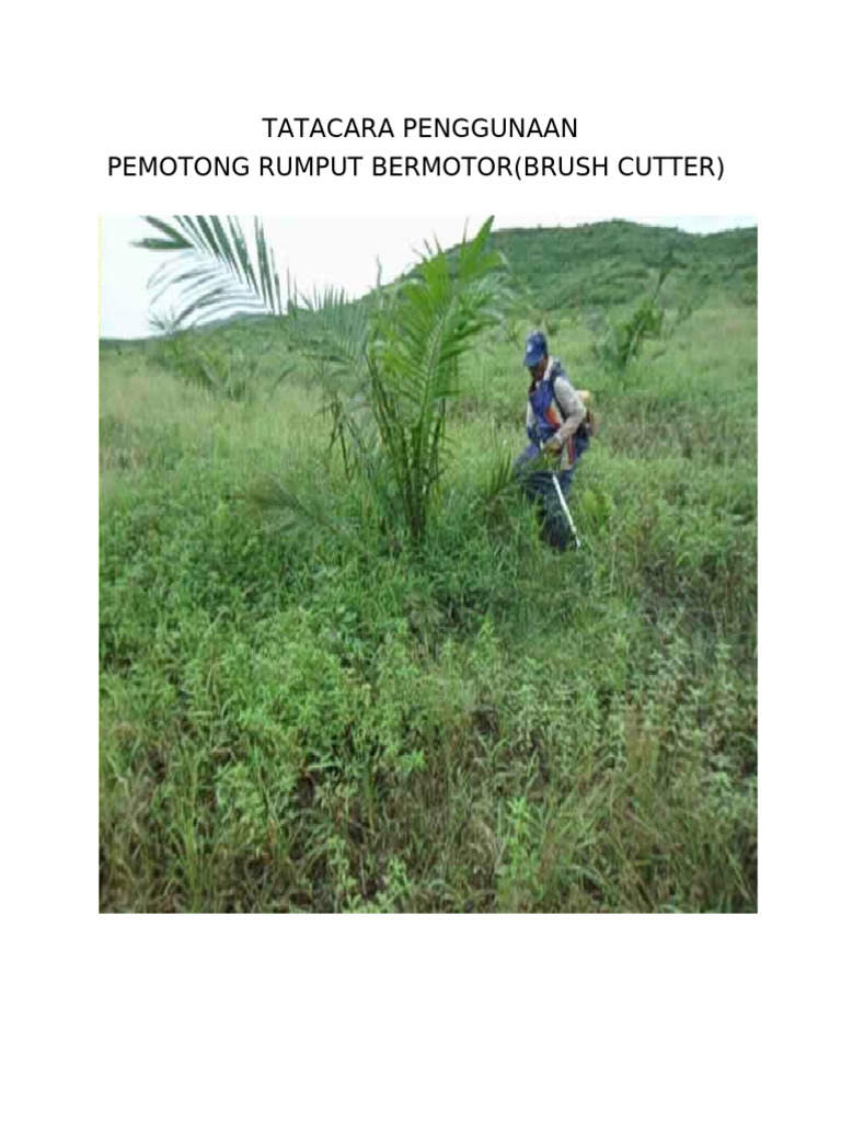 Panduan Penggunaan Brush Cutter Aman | PDF | Teknologi & Rekayasa