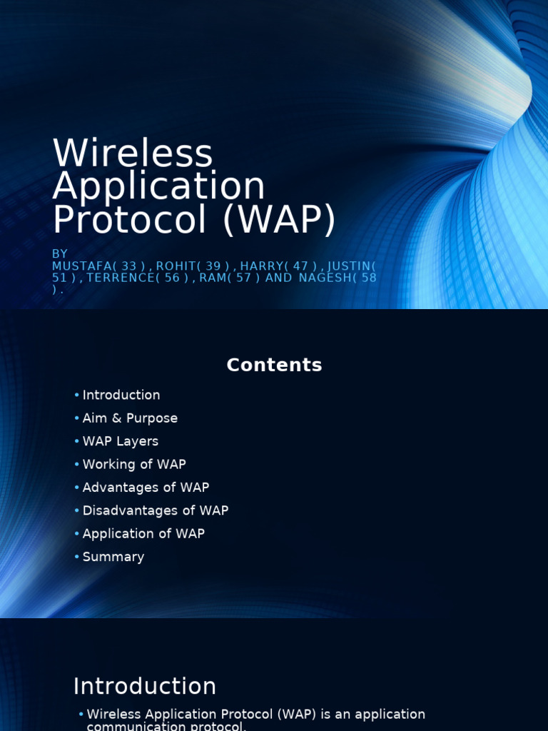 Wireless Application Protocol WAP | PDF | Data Transmission | Computer ...