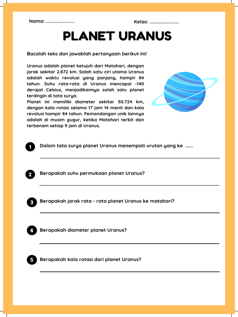 LKPD Uranus | PDF