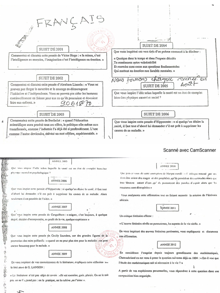 Wépreuve Enam, Ensf | PDF