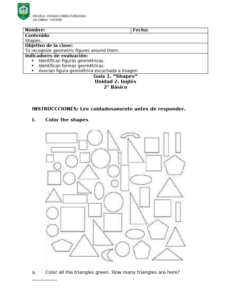 Geometric Shapes Lesson Plan | PDF | Art