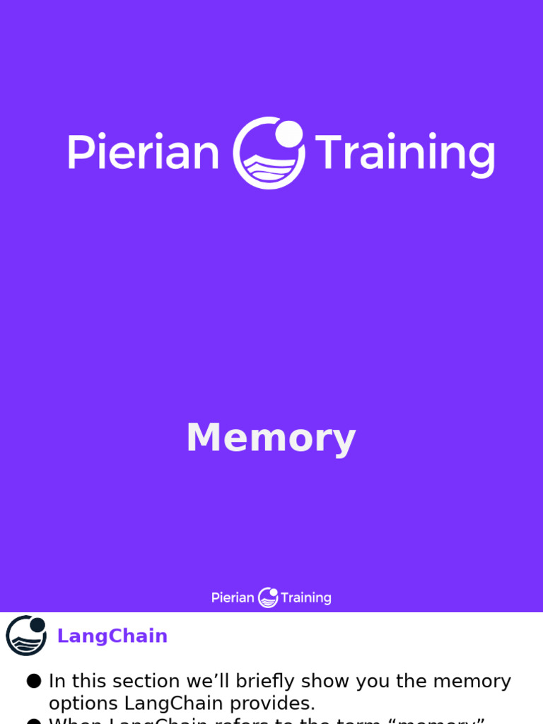 LangChain Memory Options Explained | PDF