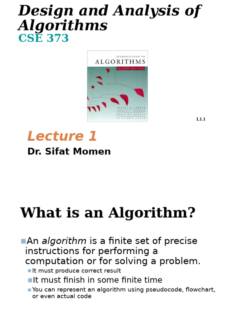 CSE373L1 | PDF | Algorithms | Mathematics