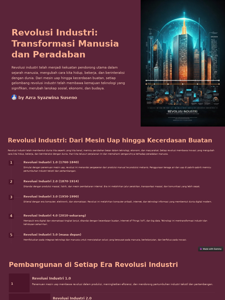 Revolusi Industri Transformasi Manusia Dan Peradaban | PDF | Politik