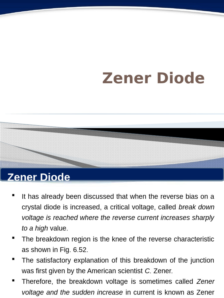 12 Zener Diode | PDF | Diode | P–N Junction