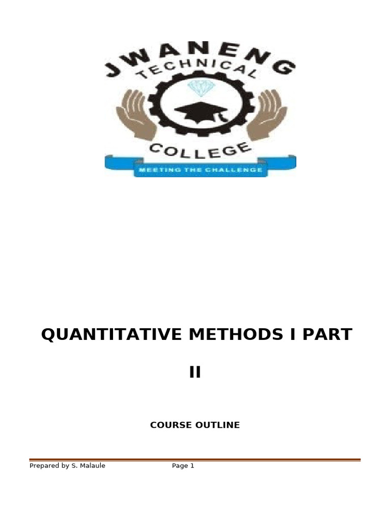 course outline-QM II(1) | PDF | Matrix (Mathematics) | Statistics