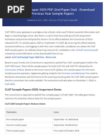 CLAT 2026 Complete Preparation Guide | PDF