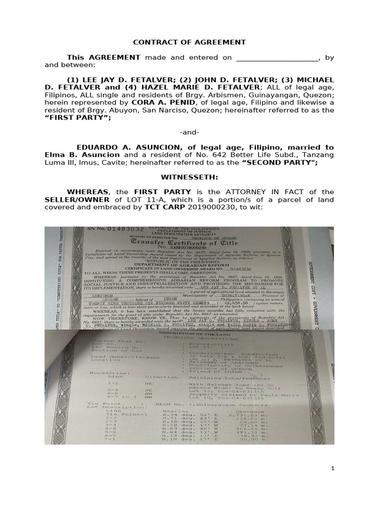 SAMPLE DEED OF ADSOLUTE SALE | PDF | Justice | Crime & Violence