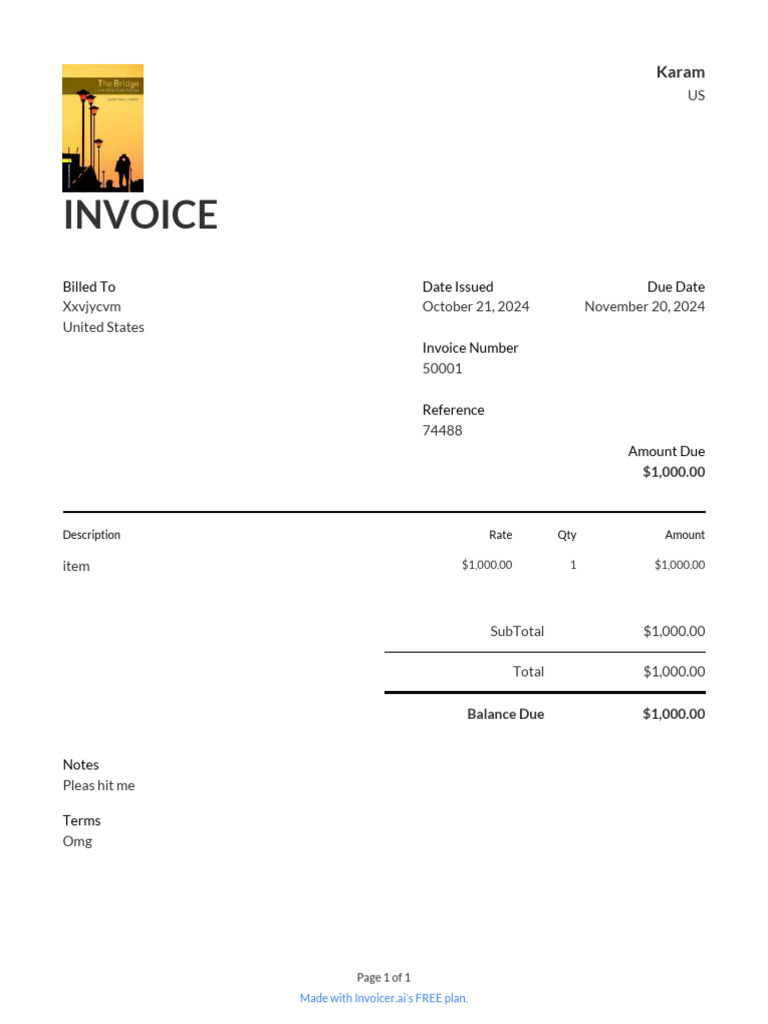 Invoice: Billed To Date Issued Due Date | PDF