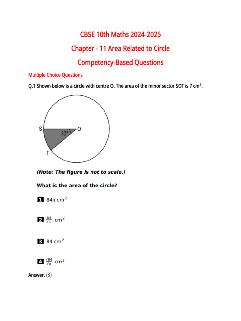 circle 10 | PDF | Circle | Area