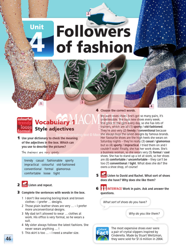 Motivate 4 Student S Book Unit 4 Followers of Fashion | PDF | Shoe ...