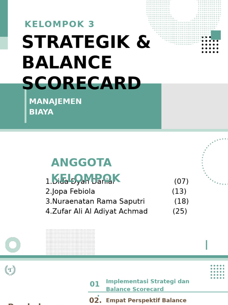 Kel 2 Man Biaya Balance Scorecard | PDF | Bisnis